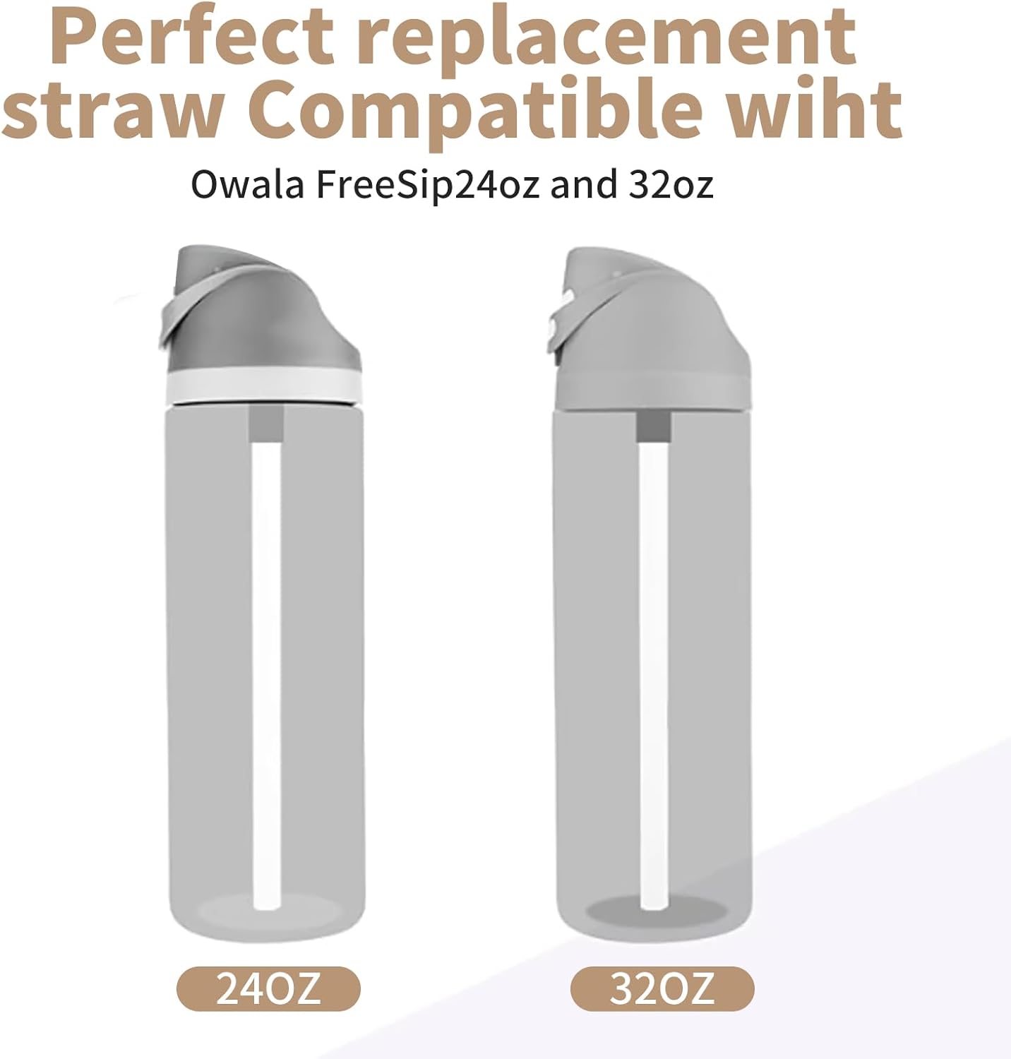 Replacement Straws for Owala FreeSip 2432 oz HurOutd 6pcs Reusable ...