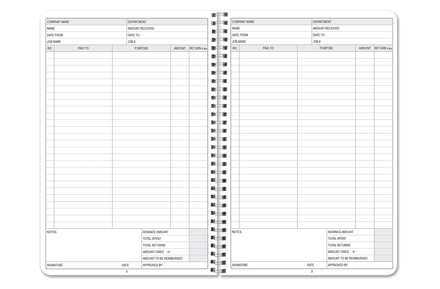 Snapklik.com : BookFactory Petty Cash Log Book/Petty Cash Record Book ...
