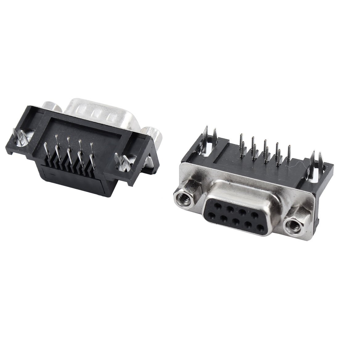 Amazon.com: uxcell DB9 9 Pin Male + Female Right Angle D-sub PCB Mount ...