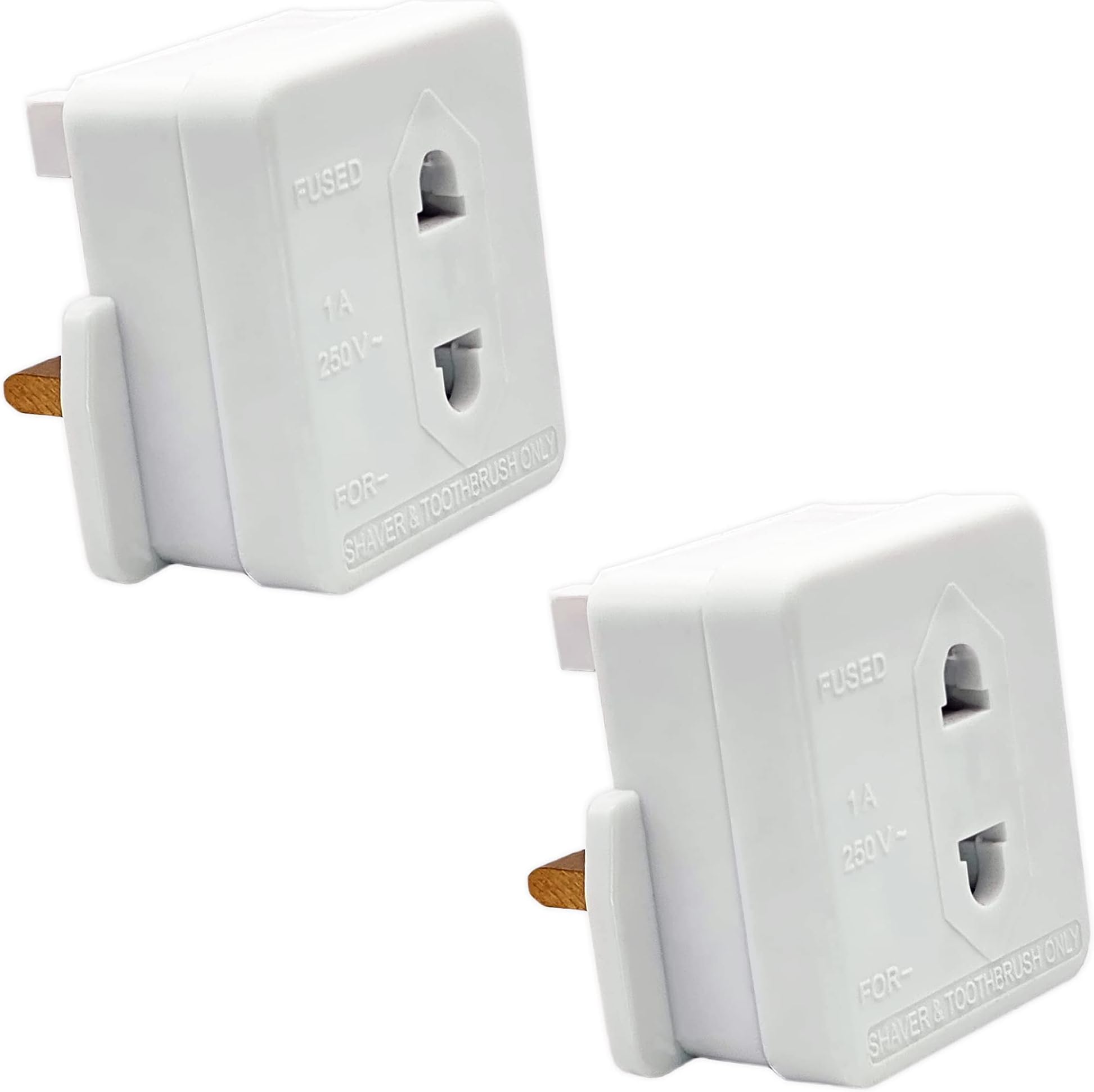 Pipestation Shaver Plug Adaptor - 2 Pack Toothbrush & Shaving Plug ...