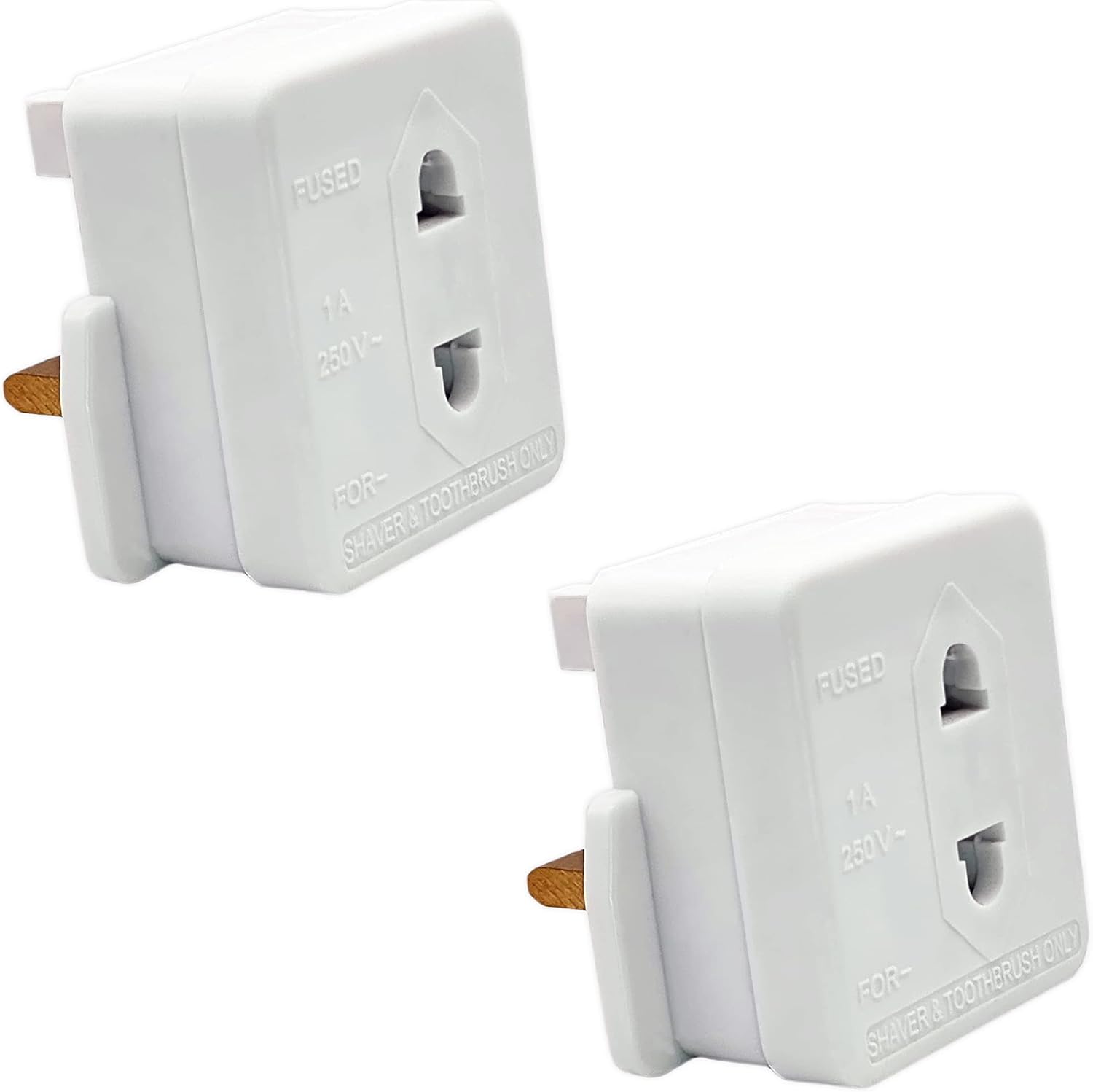Pipestation Shaver Plug Adaptor - 2 Pack Toothbrush & Shaving Plug ...