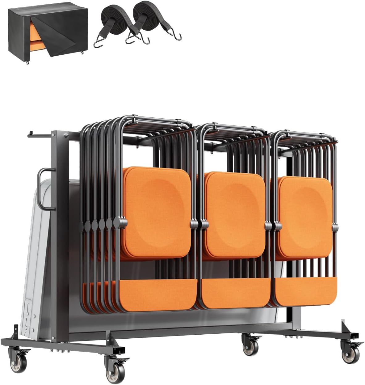 Amazon.com: Lifetime Steel Chair Cart, Black : Office Products