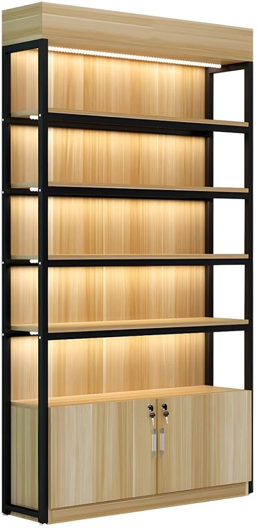 Amazon.com: CraftThink Wooden Display Storage with Lighting, Modern ...
