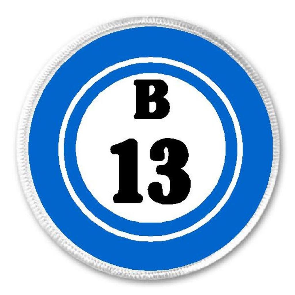 Amazon.com: B 13 B13 Bingo Ball - 3" Sew/Iron On Patch Game Hobby ...