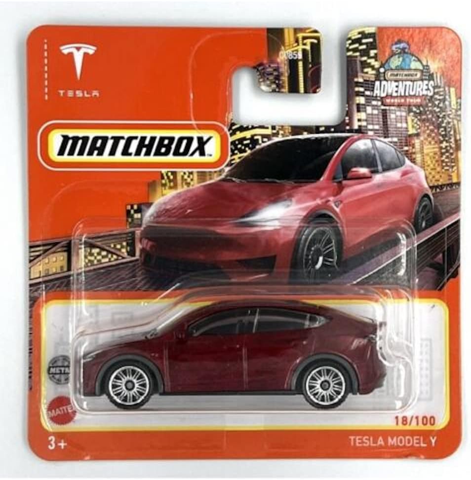 2022 Matchbox Tesla Model Y Red 18/100 (Short Card) HFR24 : Amazon.co ...