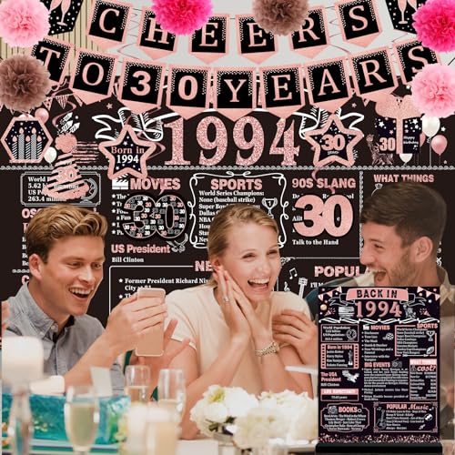 Snapklik.com : 30th Birthday Decorations For Women,16PCS Back In 1994 ...