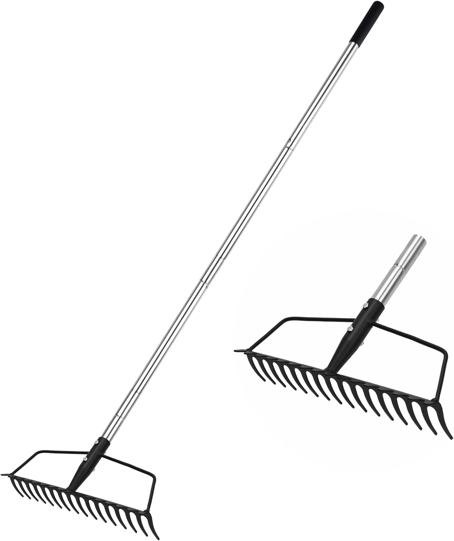 Darlac Double Sided Garden Rake with Telescopic Handle – Heavy Duty ...