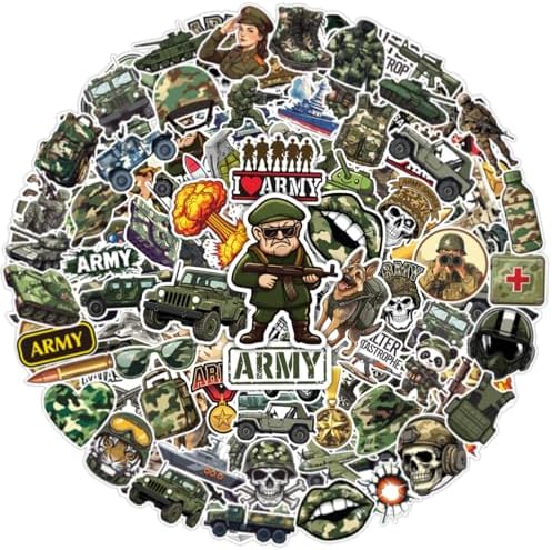 Amazon.com: Pack 50 Pcs Army Stickers for Water Bottles Funny Laptop ...