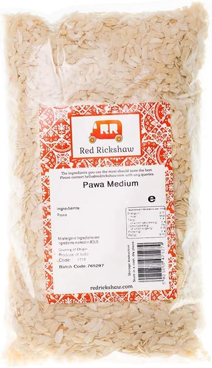Red Rickshaw Pawa (Rice Flakes) 500g : Amazon.co.uk: Grocery