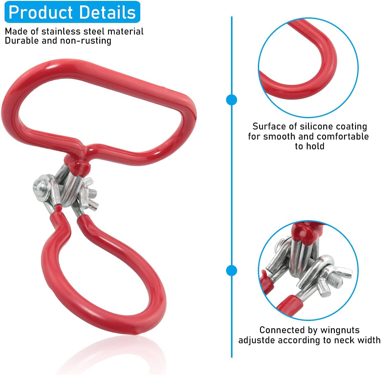 Buy JianLing 1PC Carboy Handle, Carboy Holder for Smooth Neck 3 Gallon ...