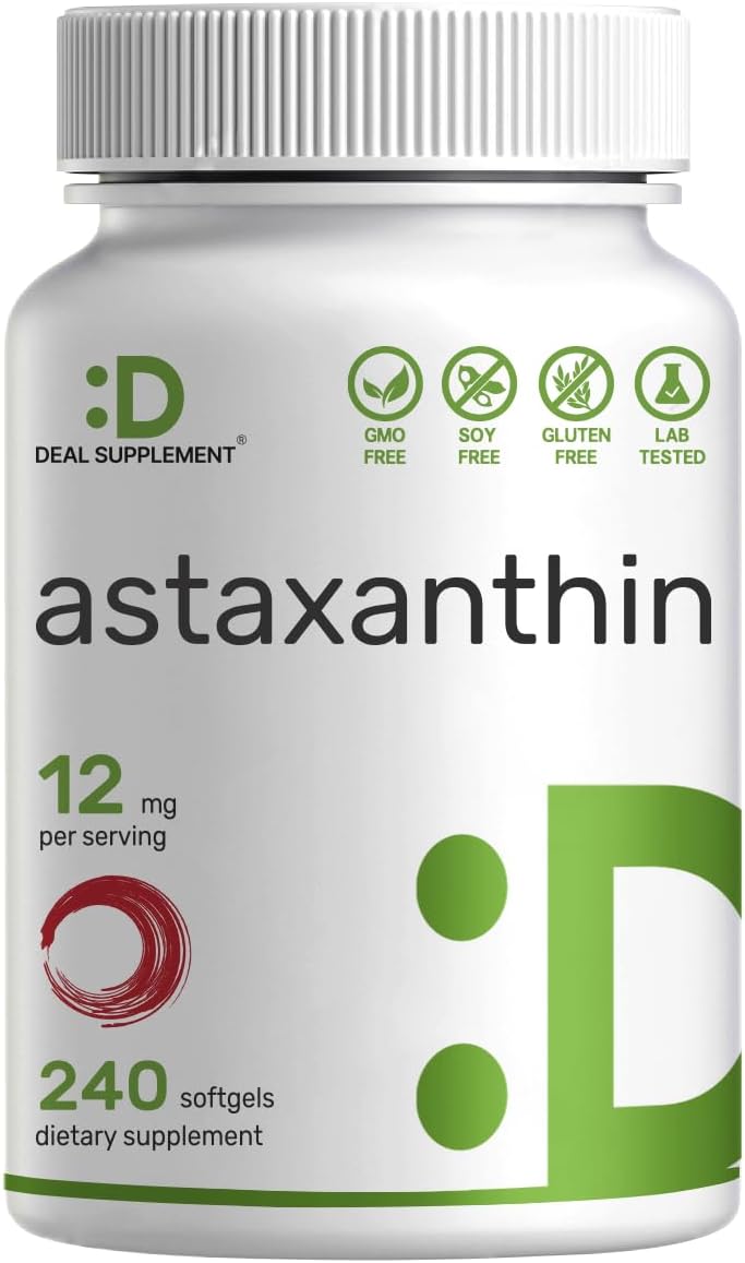 Amazon.com: Nutri Astaxanthin 12mg Max Strength - Premium Astaxanthin ...