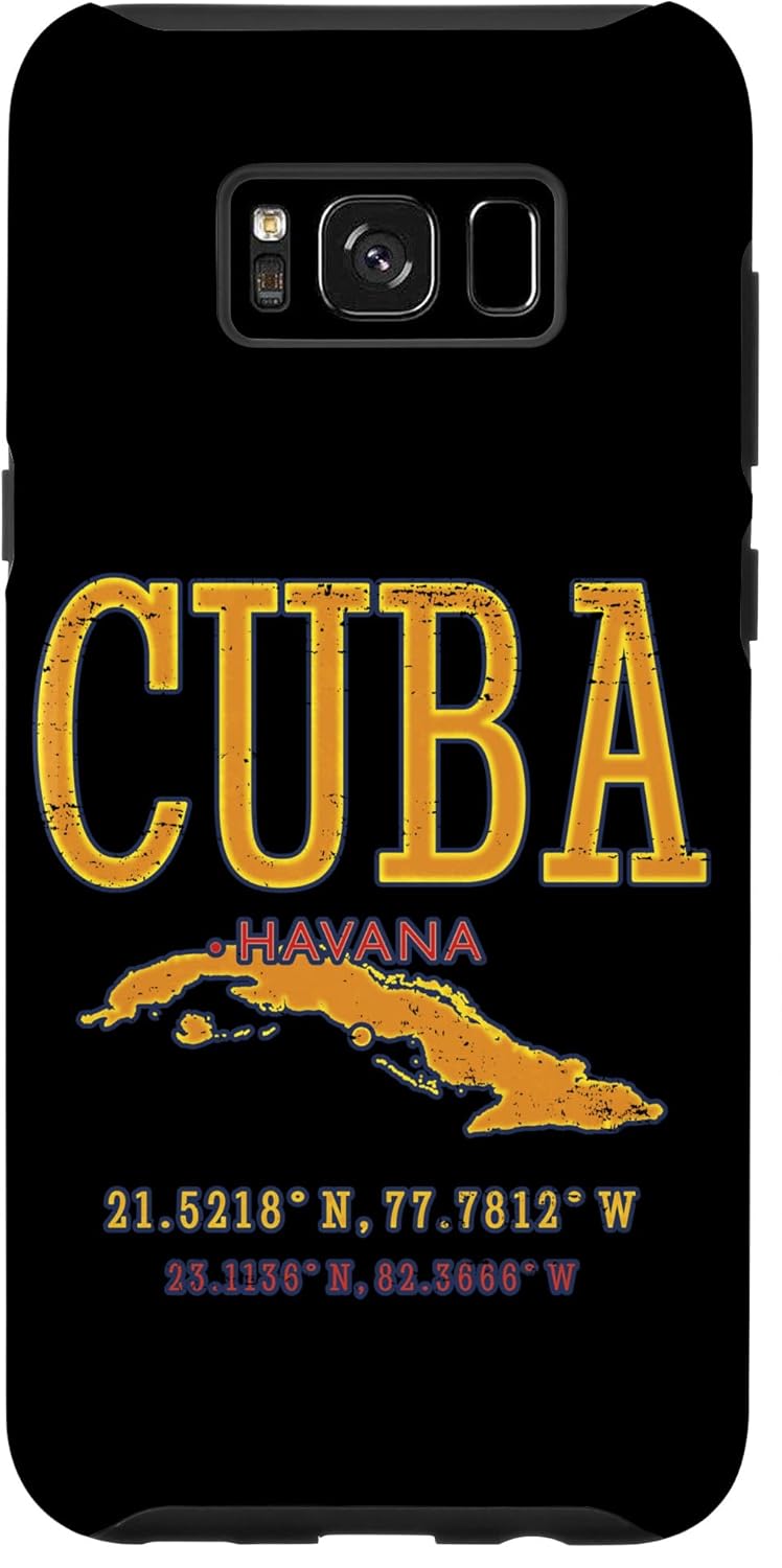 Amazon.com: Galaxy S8+ Cuba Havana Cuban Heritage Cuba Map Vintage ...
