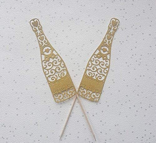 Champagne Bottle Cake Topper - Champagne Cake Topper : Amazon.co.uk ...
