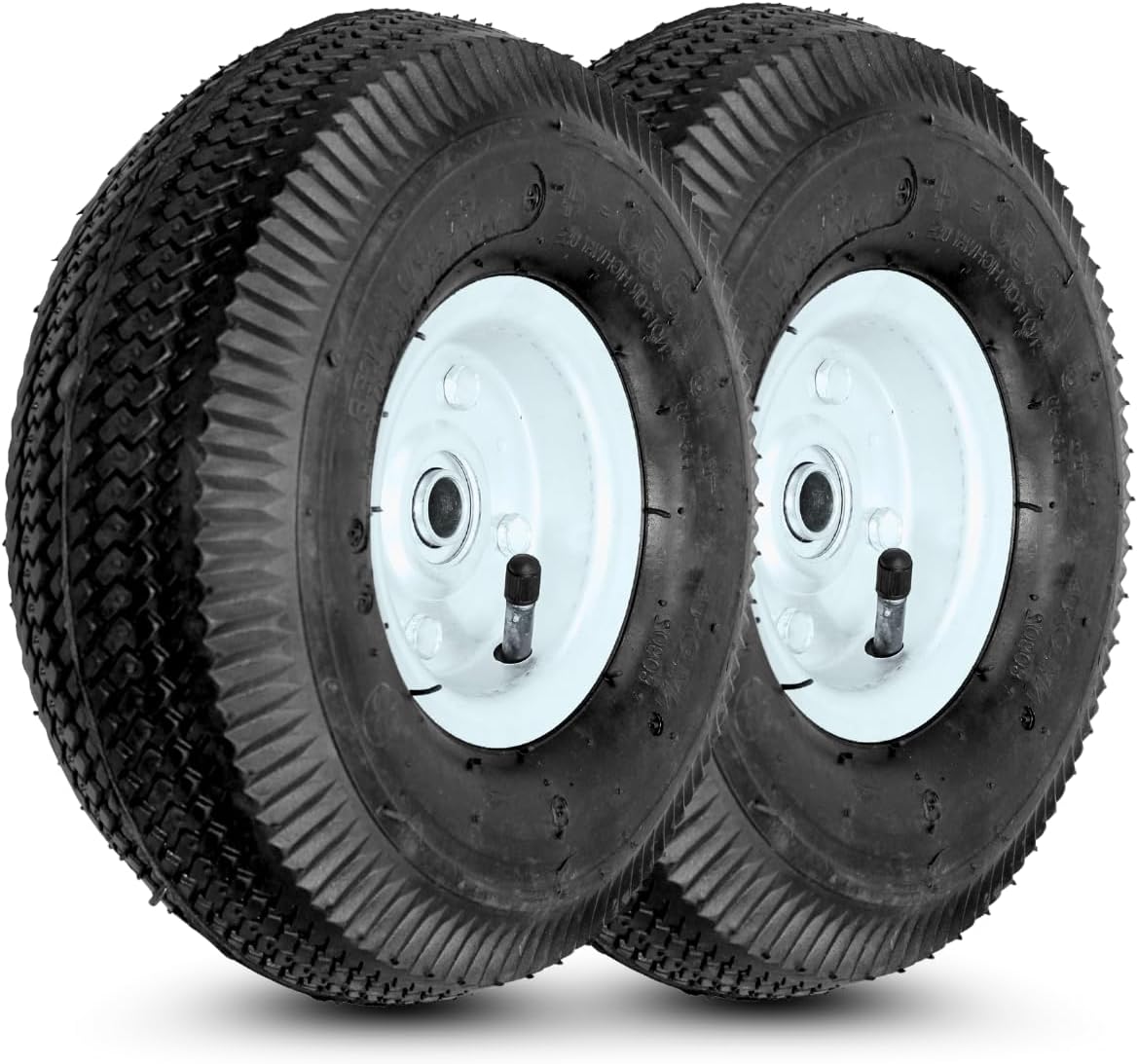 Amazon.com: 10-Inch Wheel and Tire Set - 2 Pack | 700 lbs Capacity Per ...