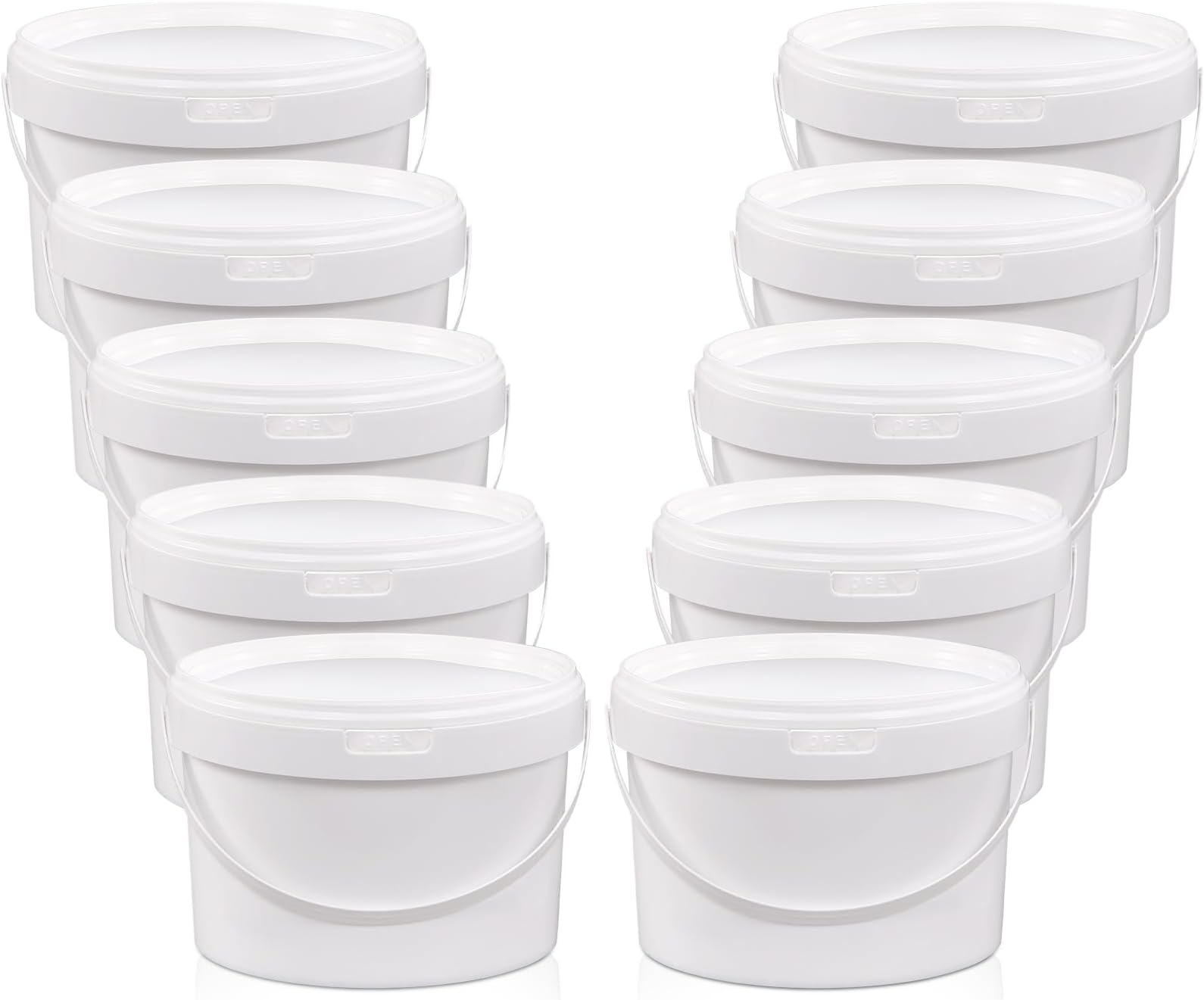 Amazon.com: 12 Pcs 1 Gallon Ice Cream Buckets with Lids 135 oz Round ...
