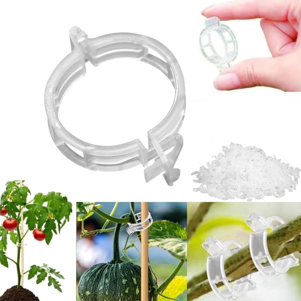 Amazon.com : KAMILLEE Plant Support Clips, 100pcs Plastic Garden Plant ...