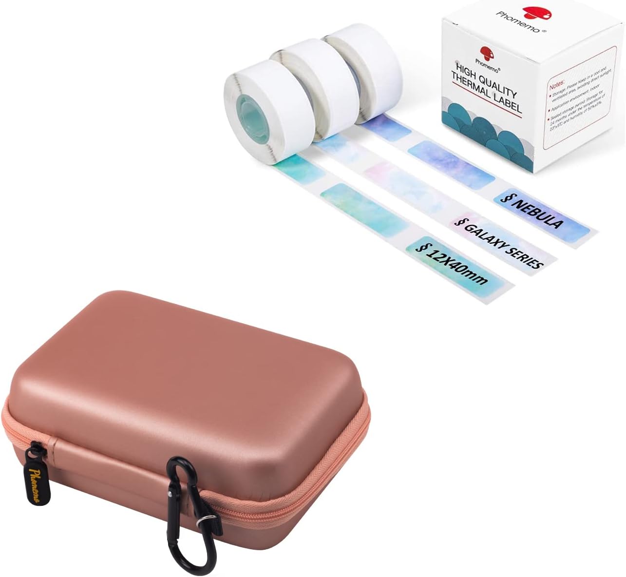 Amazon.com : Phomemo D30 Label Tape with Pink Hard Carrying case Bundle ...