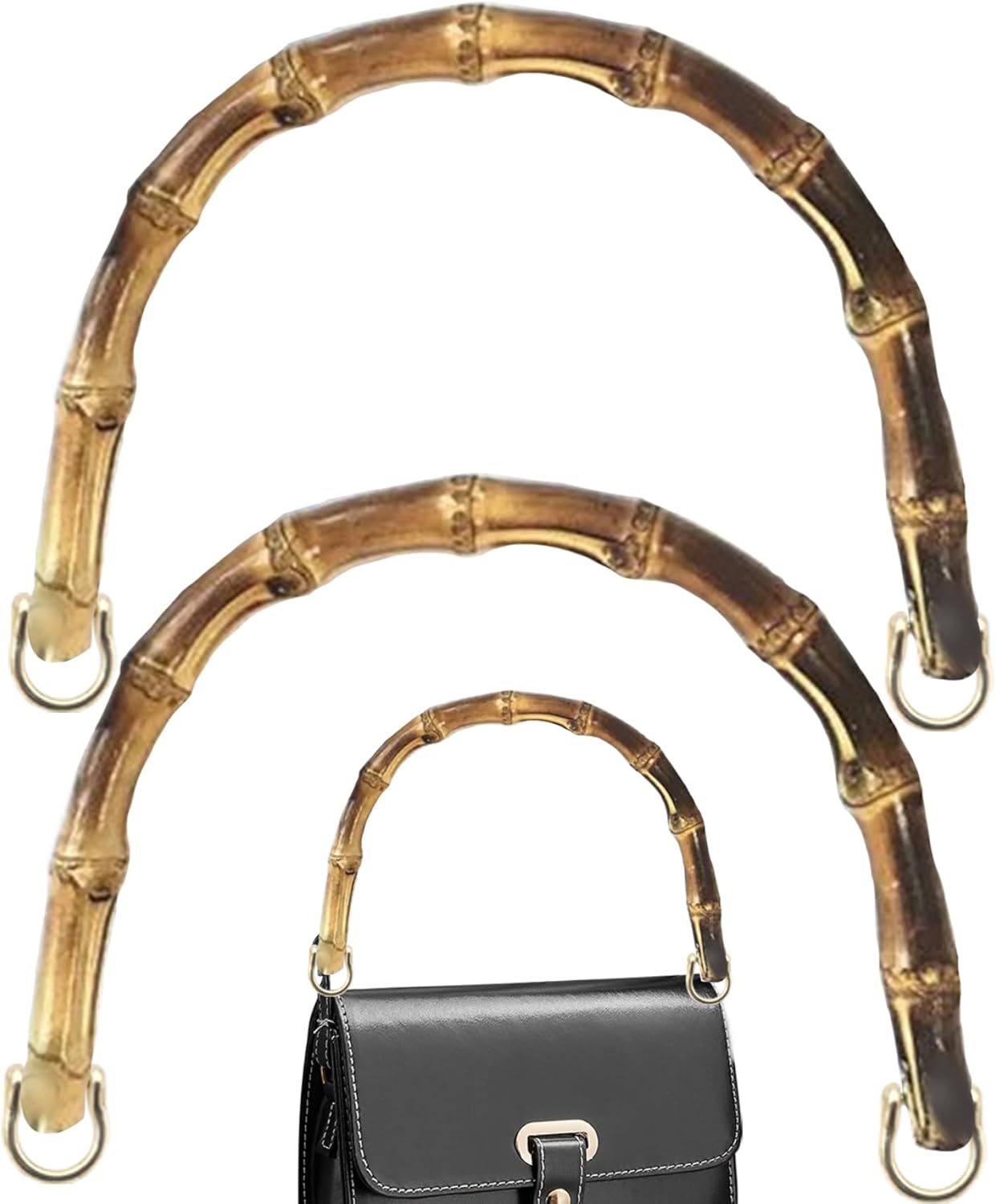 Amazon.com: U-Shaped Handbag Handles,2Pcs Handbag Handles Bamboo Bag ...