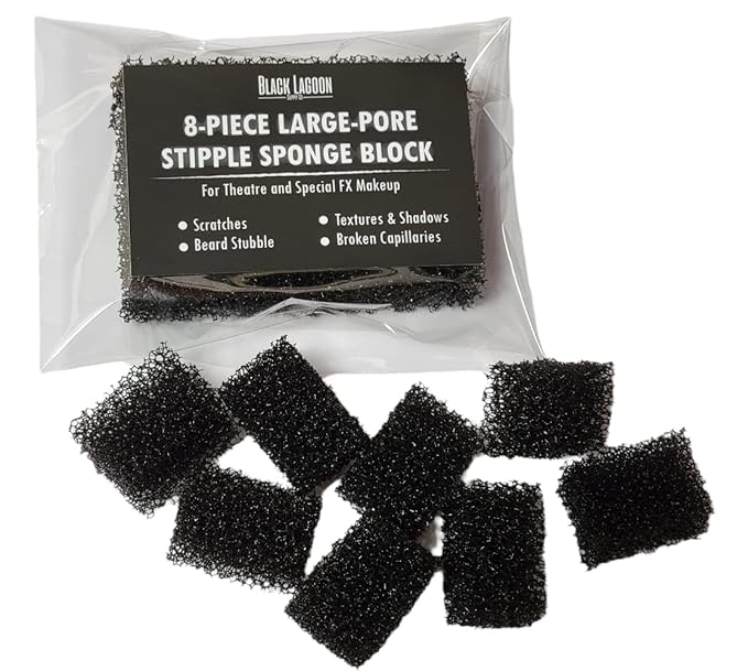 Amazon.com : Stipple Sponge LARGE PORE 8 Piece Die Cut Block - Special ...