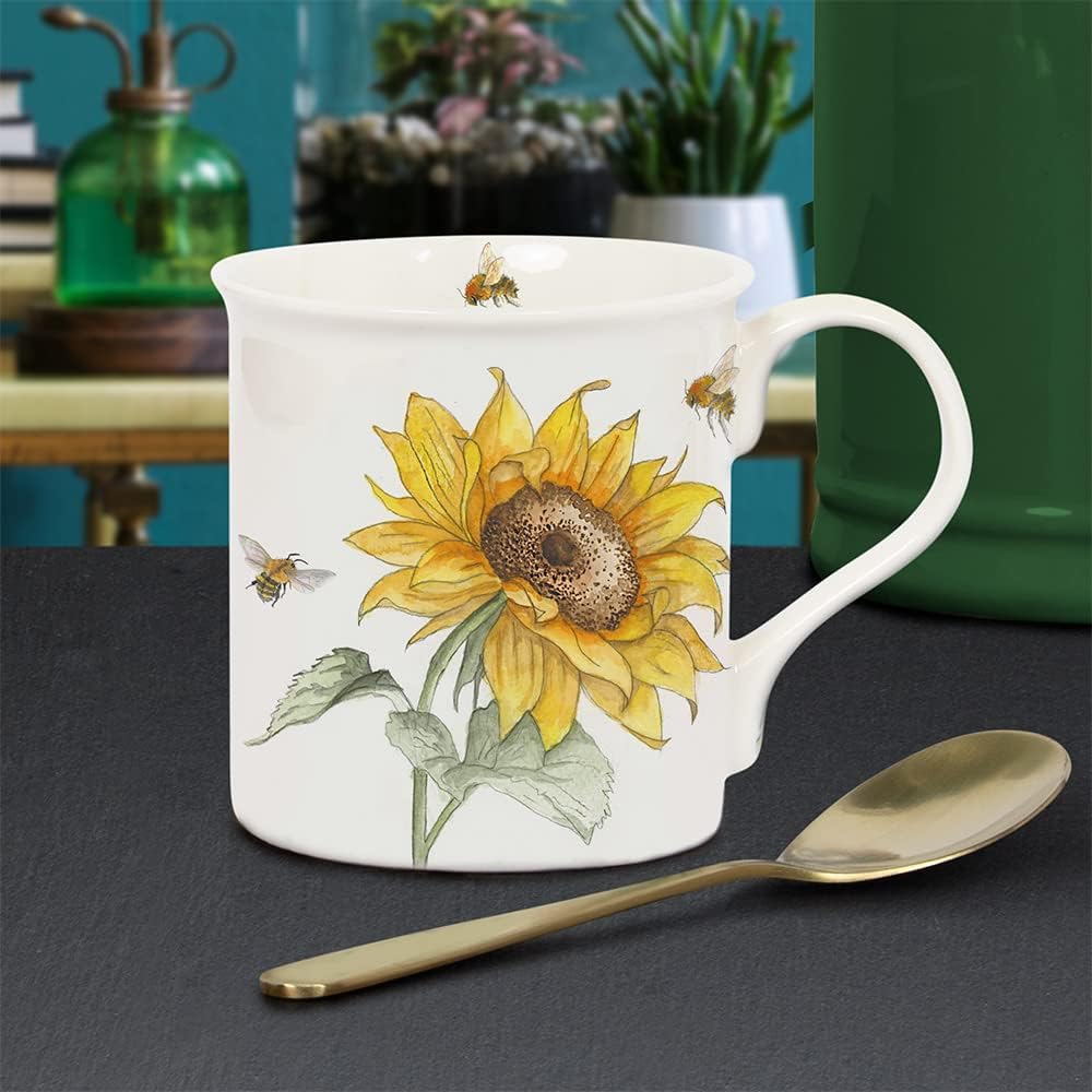 The Leonardo Collection LP94137 Busy Bees Breakfast Mug, Fine China ...