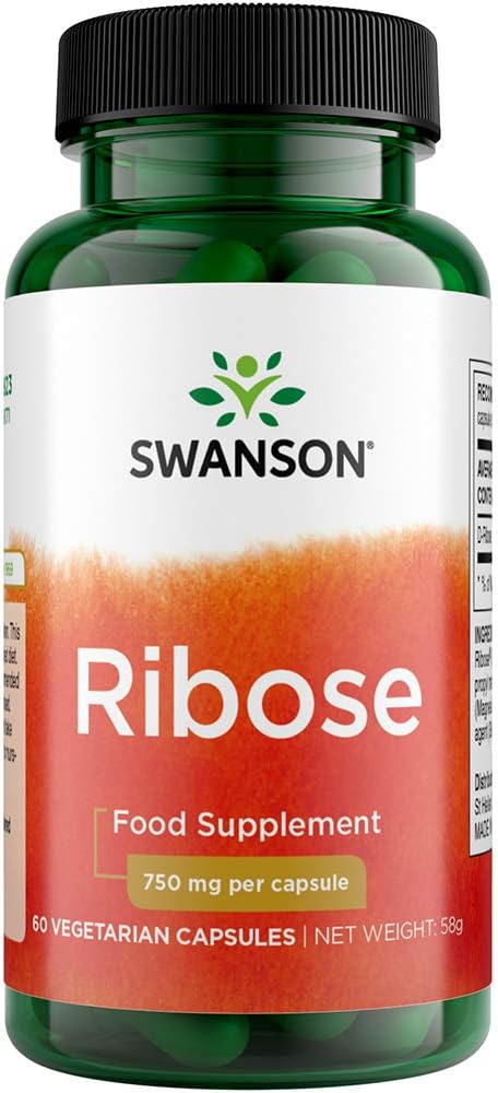Swanson Ultra 100% Pure Bioenergy Ribose 750mg, 60 Vegetarian Capsules ...
