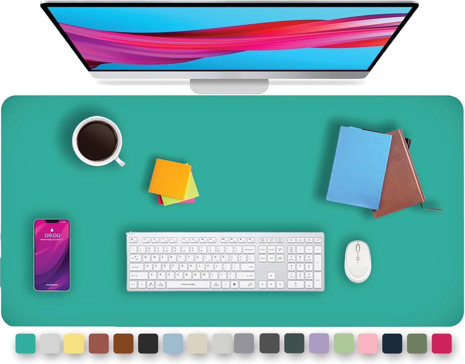 KKTECH Leather Desk Pad, Non-Slip, Mouse Pad, Premium Office Table ...