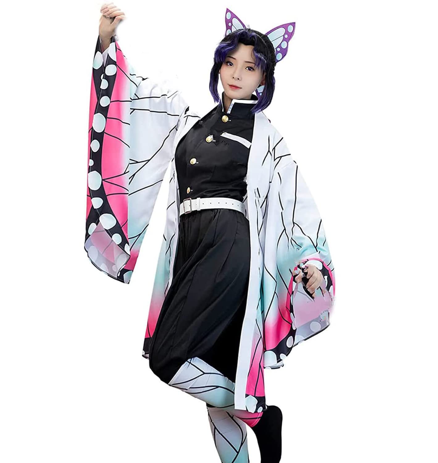 Buy Goodern Anime Kochou Shinobu Cosplay Costume for Adult Women Anime ...