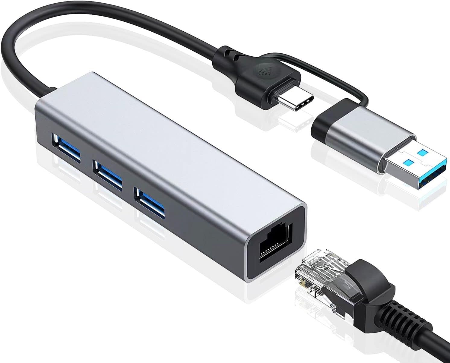 Amazon.com: USB to Ethernet Adapter, VIENON USB 3.0 Hub with 1 Gigabit ...