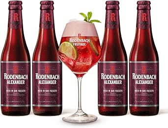 4 cervezas añejadas de Bélgica Rodenbach Alexander sabor cereza con ...