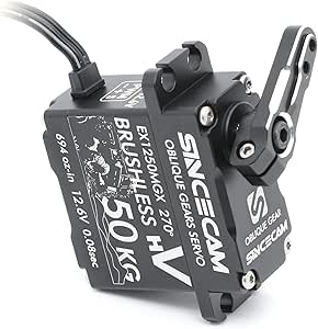 Amazon.com: Sincecam 12V 50kg High Torque Steering Servo Full Aluminum ...