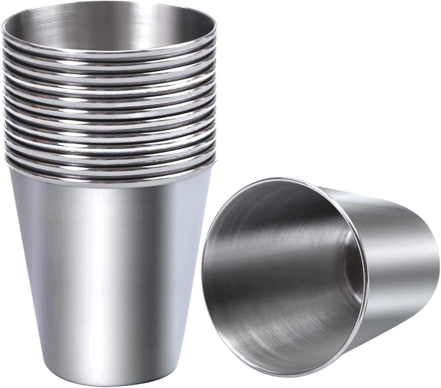 Amazon.com | Set of 6 Gold Stainless Steel Shot Glasses - 70ml ...