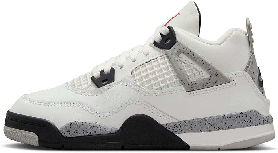 Amazon.com | Air Jordan 4 Retro OG "White Cement" (Preschool) | Sneakers