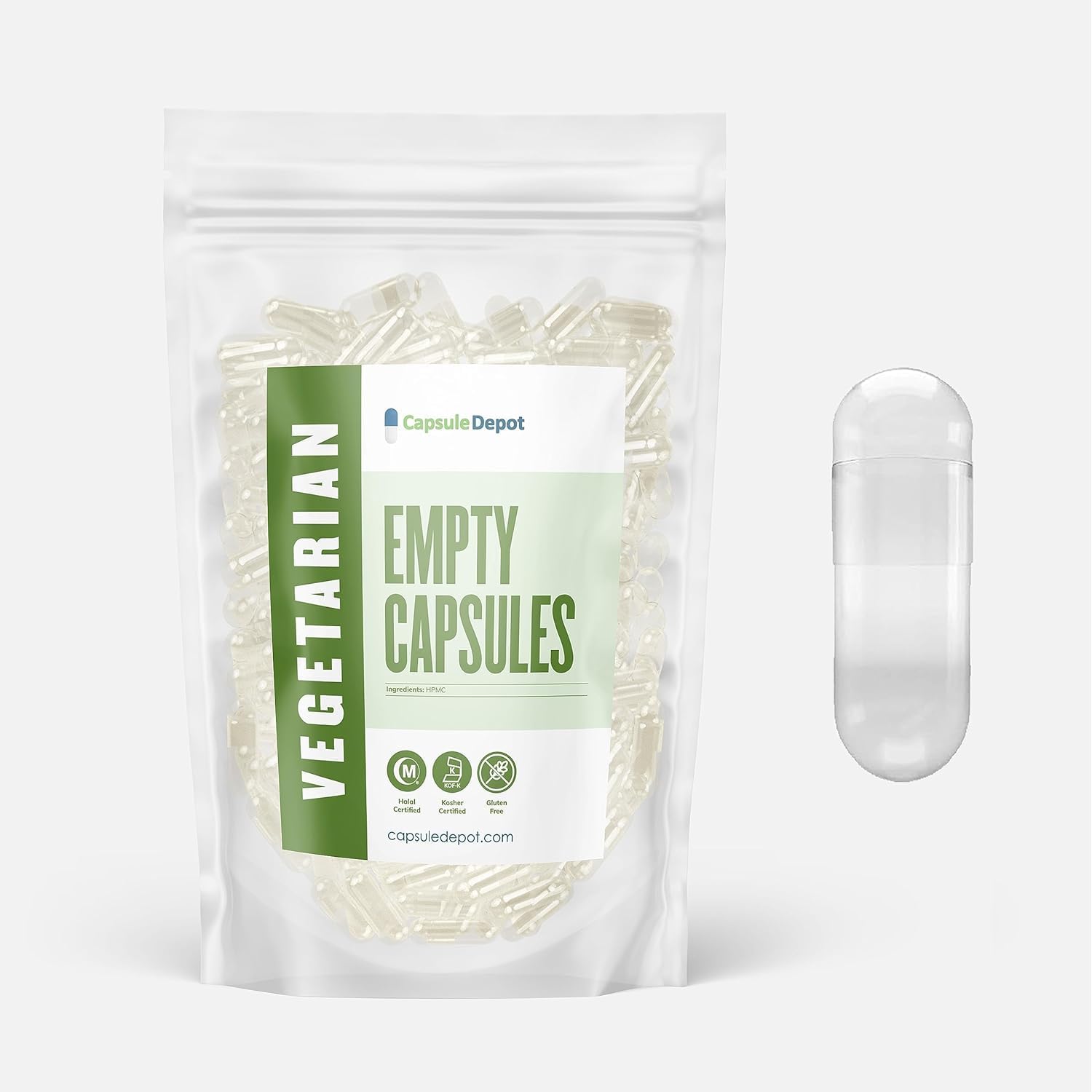 Amazon.com: Capsule Depot - Clear Size 1 Empty Capsules - 500 Count ...