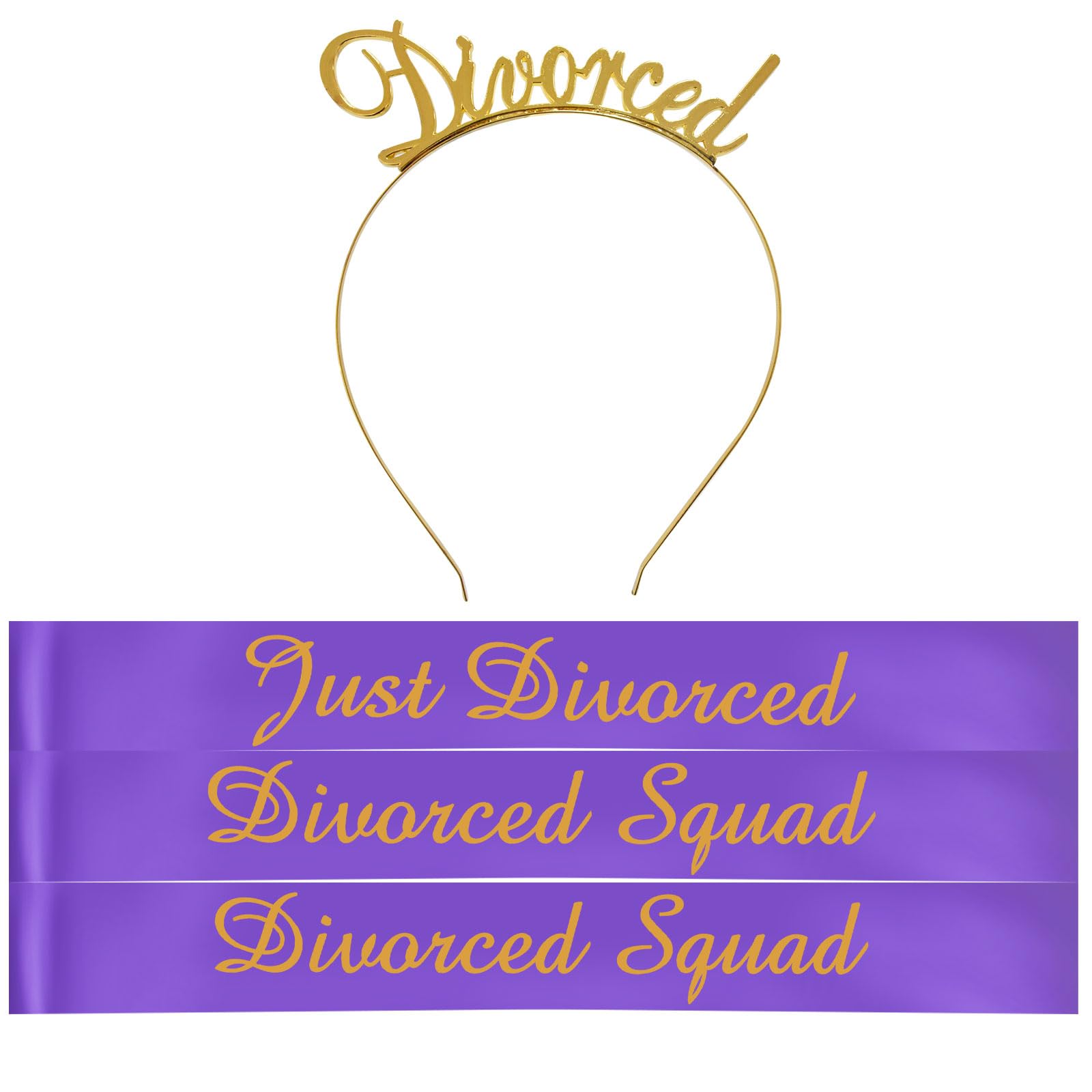 Amazon.com: Divorced Party Set Sash and Tiara, Party Friends Divorce ...