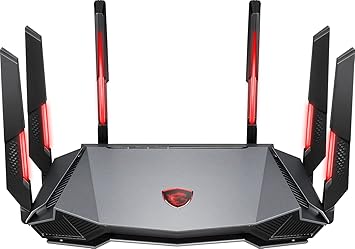 MSI Radix AXE6600 WiFi 6E Tri-Band Gaming RGB Router, AI QoS, 1.8GHz ...