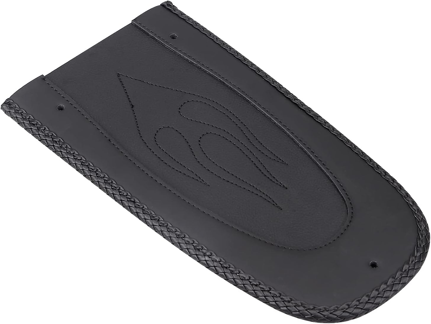 Amazon.com: Black PU Leather Flame Rear Fender Bib For Solo Seat For ...