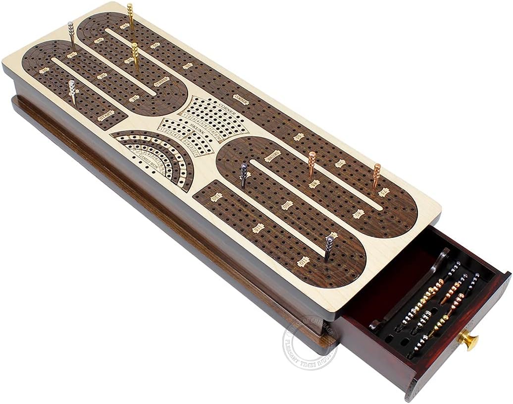 Amazon.com: House of Cribbage - Continuous Cribbage Board/Box Inlaid in ...