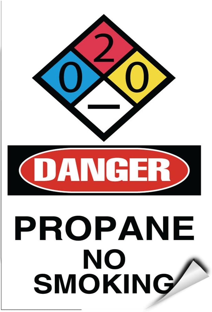 NFPA 704 2-4-0 Propane Diamond Sign - 10.5 x 10.5 Inch Self-Adhesive ...