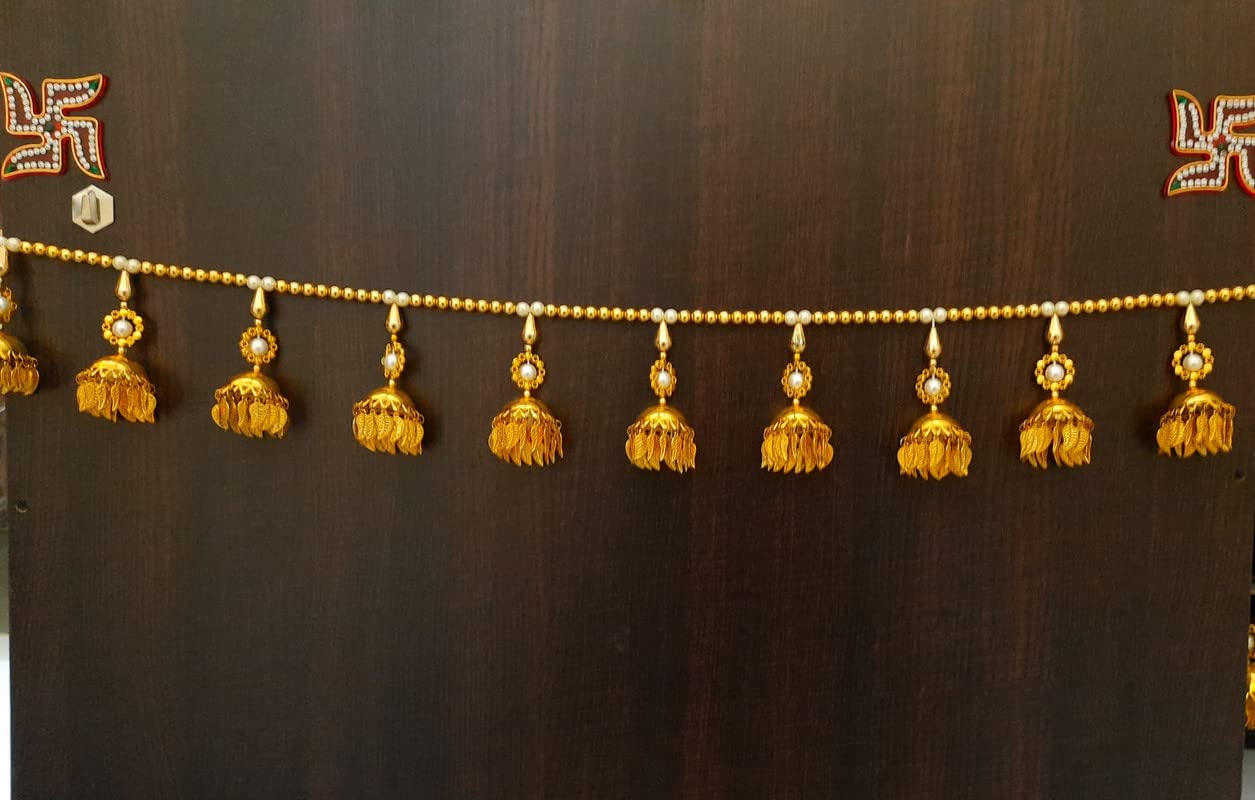 Buy Izone Store Jhummar Shape Floral Moti Toran for Main Door Size 3 ...