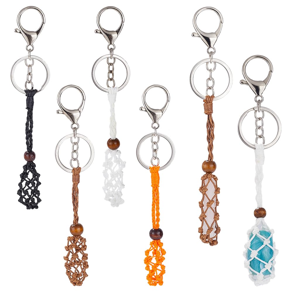 Amazon.com: SUNNYCLUE 1 Box 8Pcs Metal Crystal Holder Keychain Bulk ...