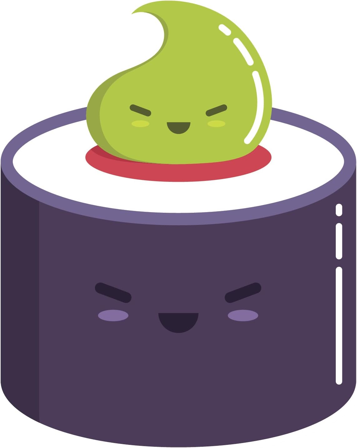 Amazon.com: Divine Designs Sushi Roll Emoji with Wasabi Vinyl Decal ...