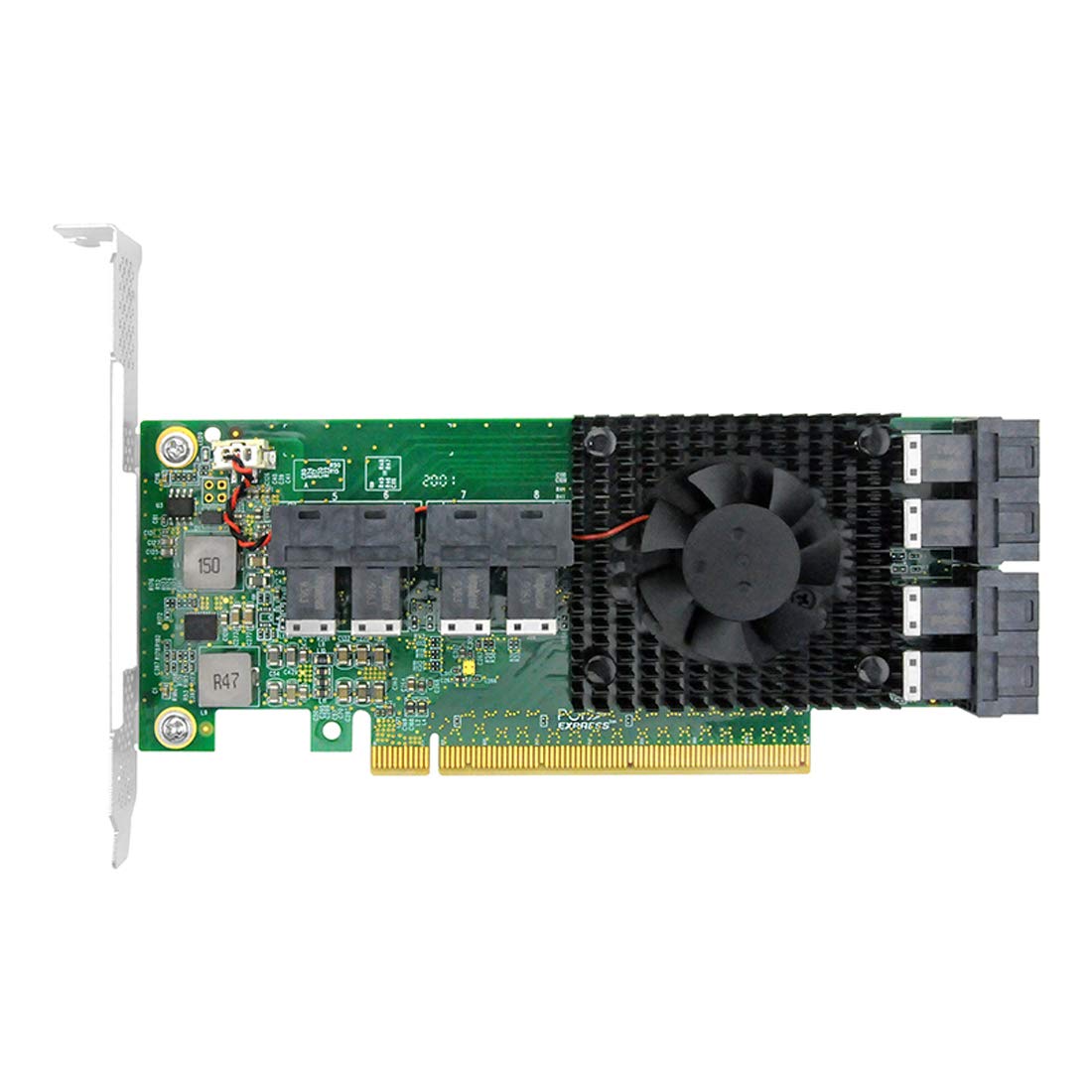 DiLiVing Eight Ports(SFF-8643) PCIe x16 NVMe U.2 SSD Switvh Adapter ...