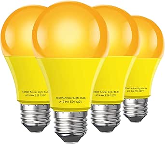 mfxmf Sleep Light Bulb 4 Pack，Dimmable 1800K Warm Light Bulbs for ...
