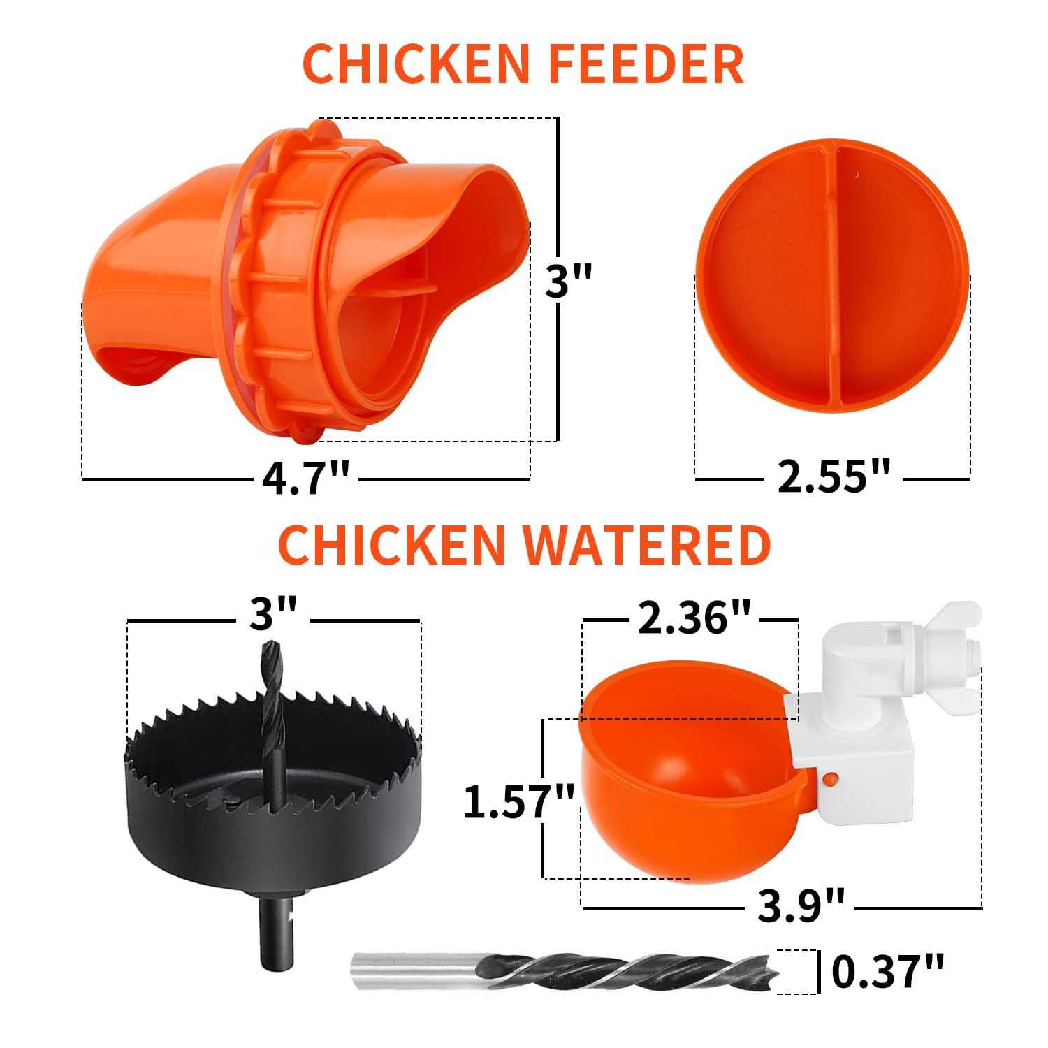 Snapklik.com : Chicken Feeder And Chicken Water Cups, Automatic 6pcs ...