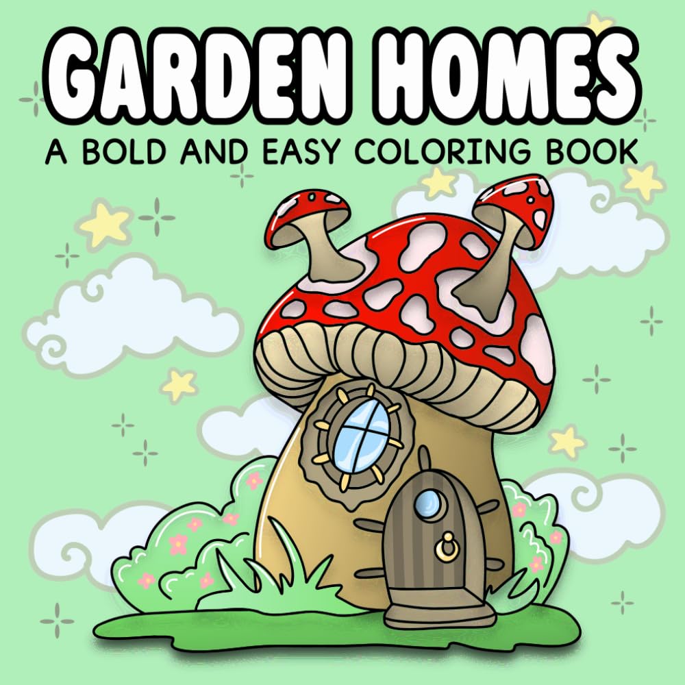 Amazon.com: Garden Homes: Bold & Easy Calming Garden Scenes with Plants ...