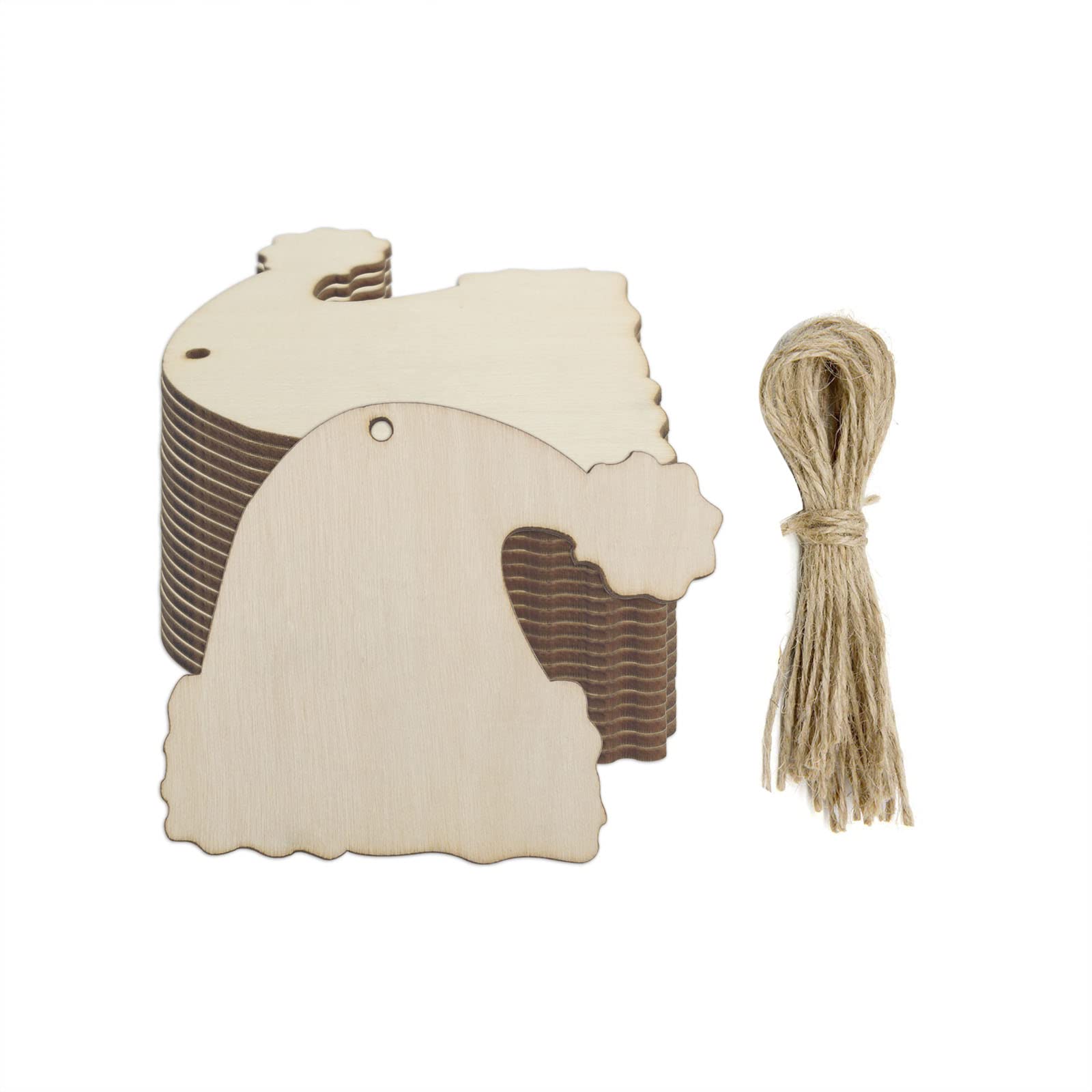 Amazon.com: 20pcs Santa Hat Wood Cutouts Unfinished Wooden DIY Craft ...