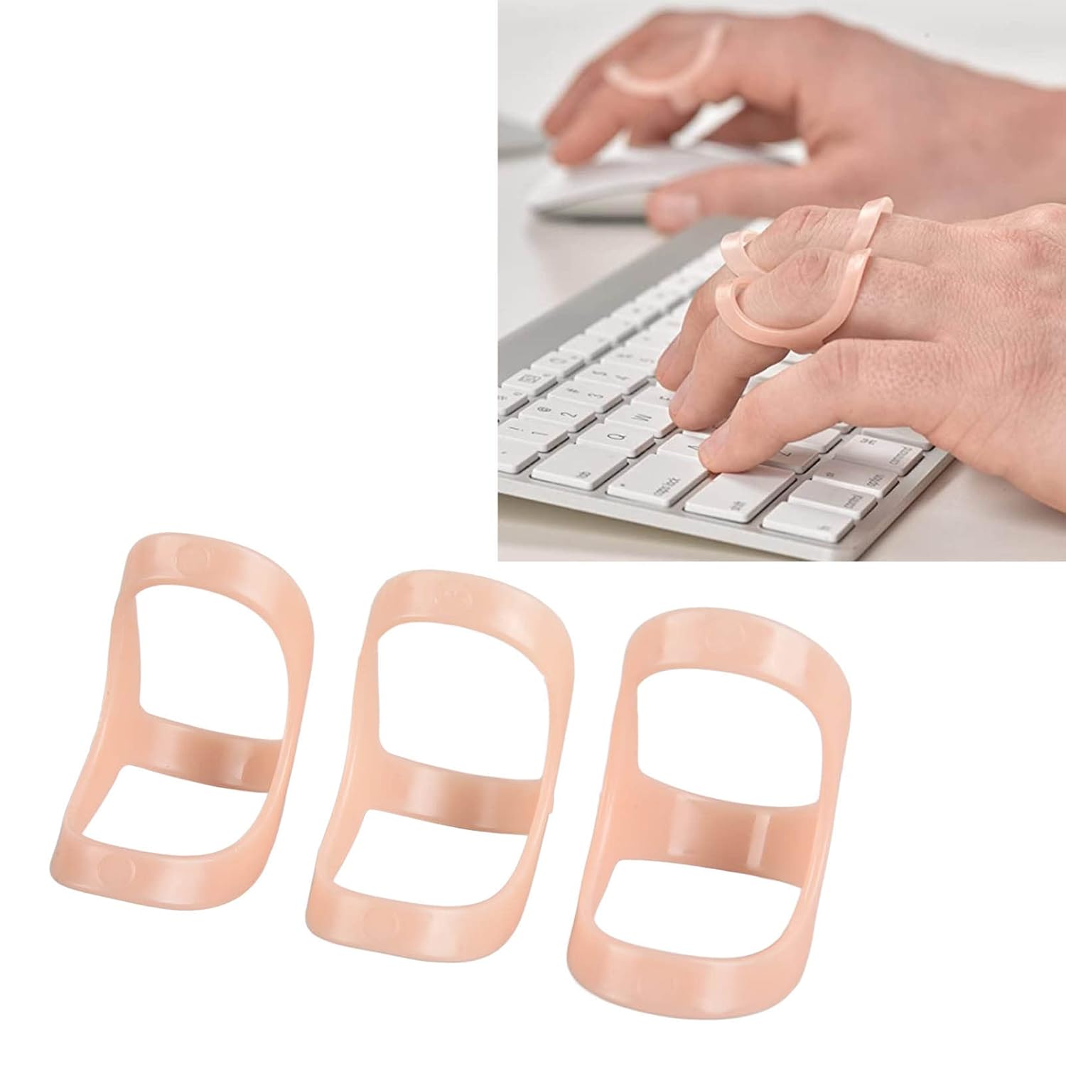Amazon.com: 3 Pieces Finger Guard Oval Finger Splint Plastic Waterproof ...