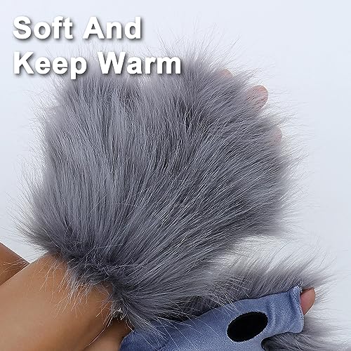 Snapklik.com : Wolf Paw Gloves Cat Fingerless Mittens Halloween Costume ...