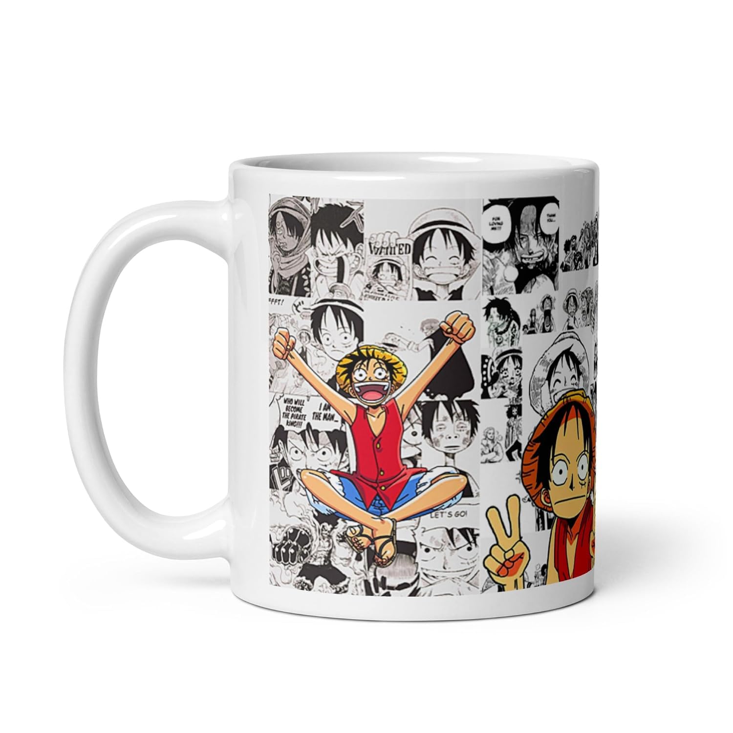 Buy CRAFT MANIACS ONE Piece Monkey Luffy Newspaper Printed 330 ML Tea ...
