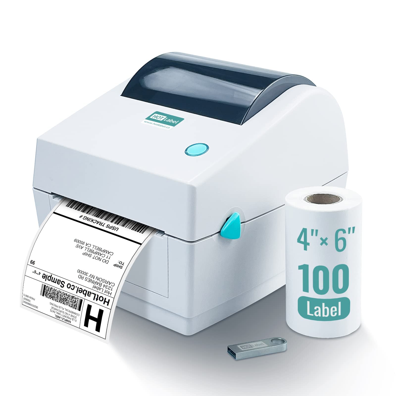 Hotlabel M6 Desktop Thermal Label Printer 4x6 Shipping Label Printer ...